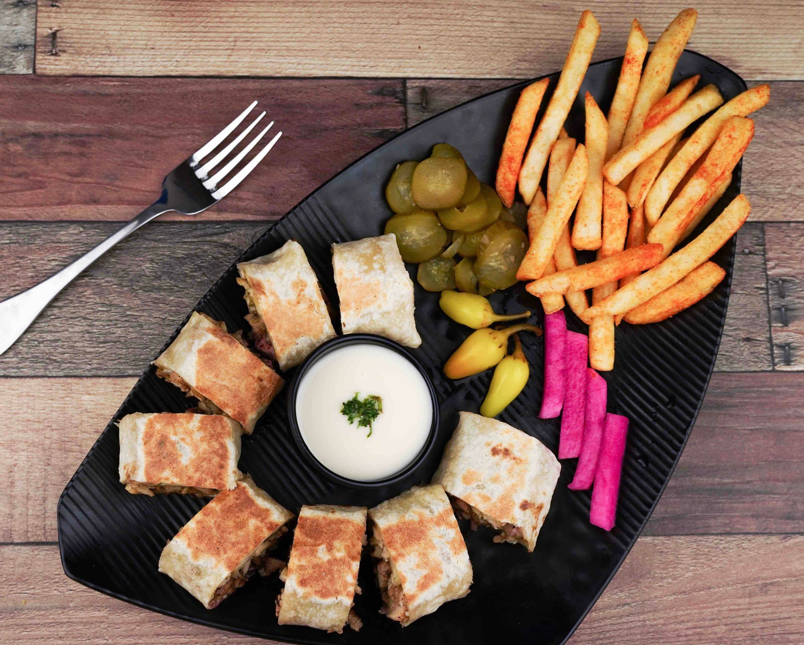 Back home style chicken shawerma with French Fries | Lotus Falafel and ...